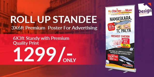 Roll Up Standee Displays in Bangalore - Design Theory Studio